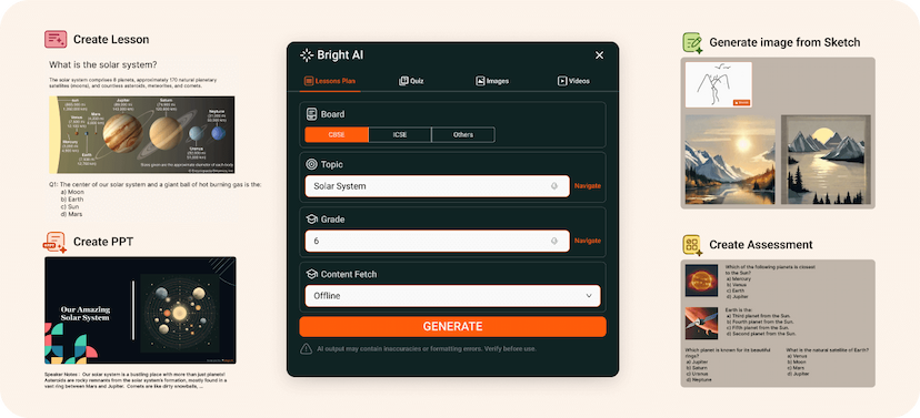 BrightClass: Gen AI Teaching Tool for Teachers & Educational Institutions